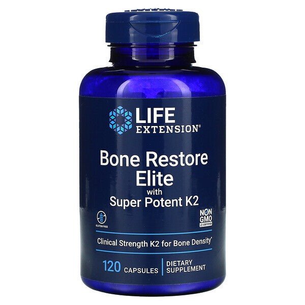 Life Extension Bone Restore Elite with Super Potent K2 - 120 Capsules ...