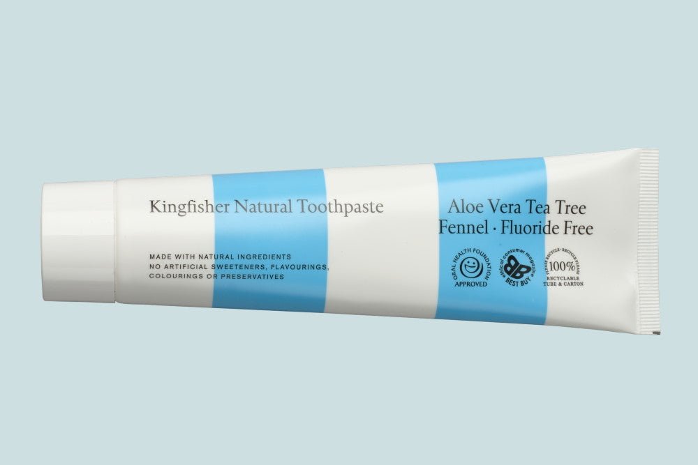 Kingfisher Natural Toothpaste Aloe Vera Tea Tree Fennel Fluoride Free ...
